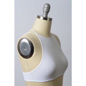 Intimates & Sleepwear | Ribbed Stretch Strappy White Bralette Nwt ...